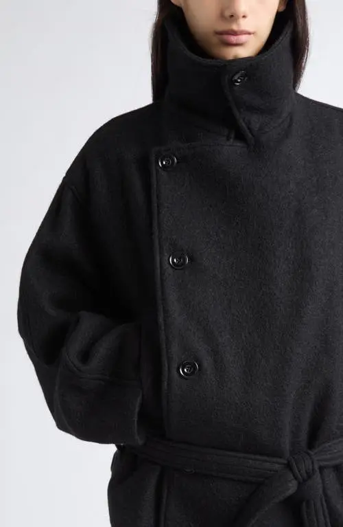LEMAIRE Short Wool & Alpaca Wrap Coat