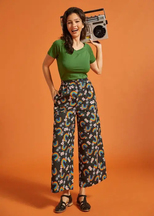 MODCLOTH Day Trip Drifters Palazzo Pant