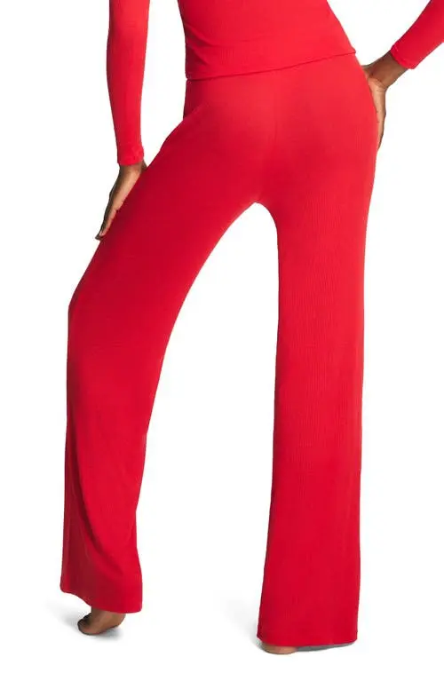 SAVAGE X FENTY Modal Dreams Sleep Straight Leg Pants - Timeless Red