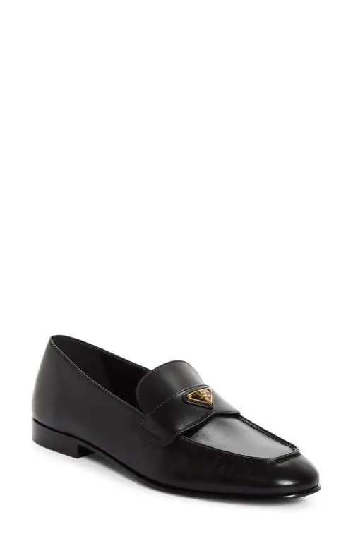 Prada Logo Leather Loafer