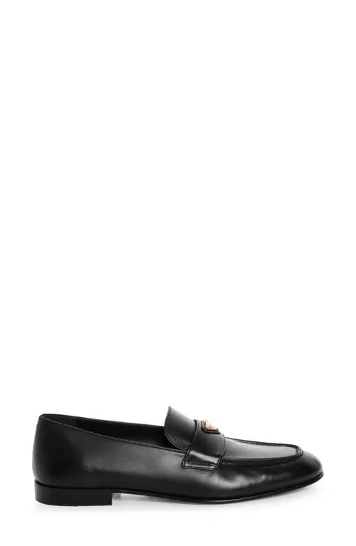 Prada Logo Leather Loafer