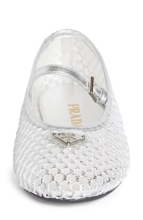Prada Logo Mesh Mary Jane