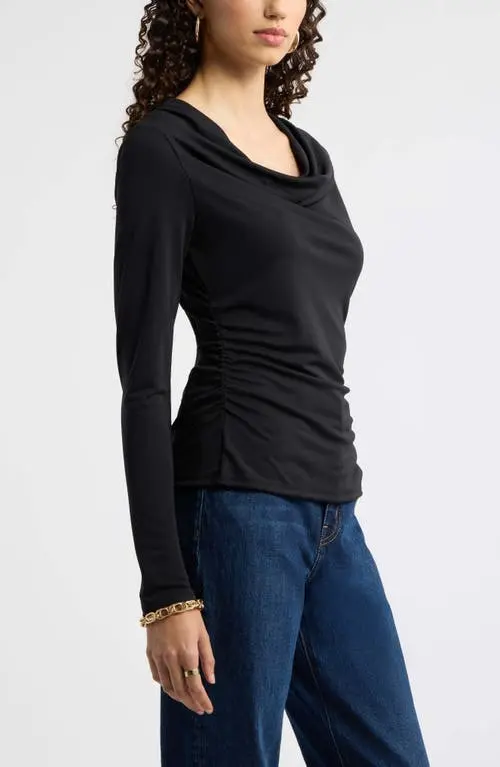Nordstrom Long Sleeve Drape Knit Top