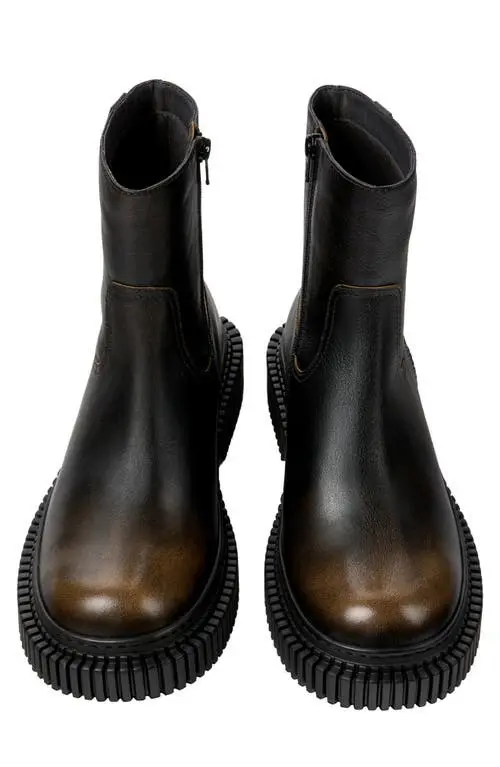Camper Pix Berlin Leather Ankle Boot - Brown Multi