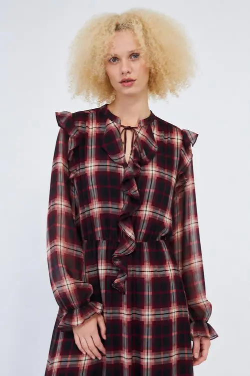 CRAS Ditta Ruffle Midi Dress
