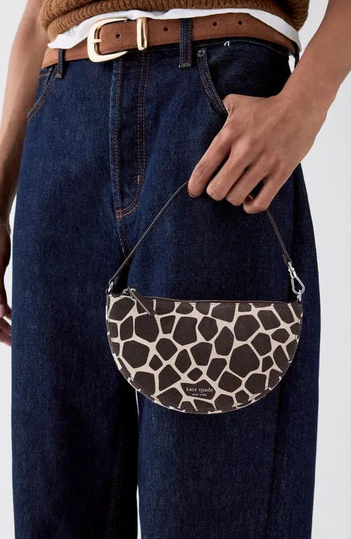 Kate Spade New York Wink Giraffe Printed Suede Wristlet