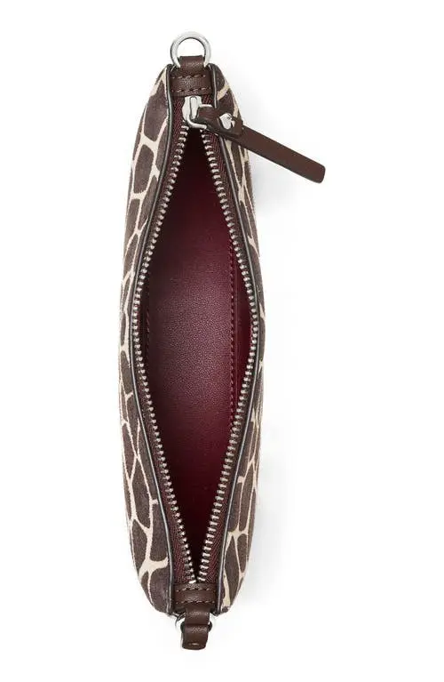 Kate Spade New York Wink Giraffe Printed Suede Wristlet