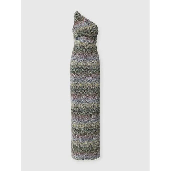 Missoni One-shoulder Space-dye Viscose Long Dress