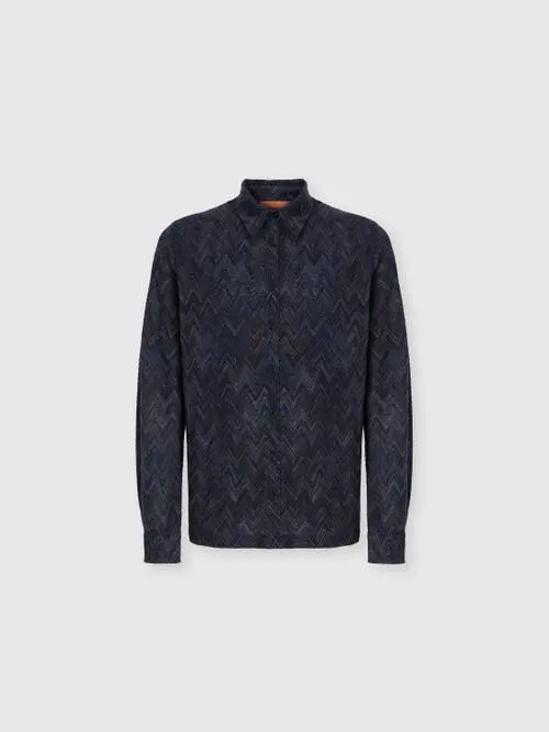Missoni Striped Wool And Viscose Knit Shirt