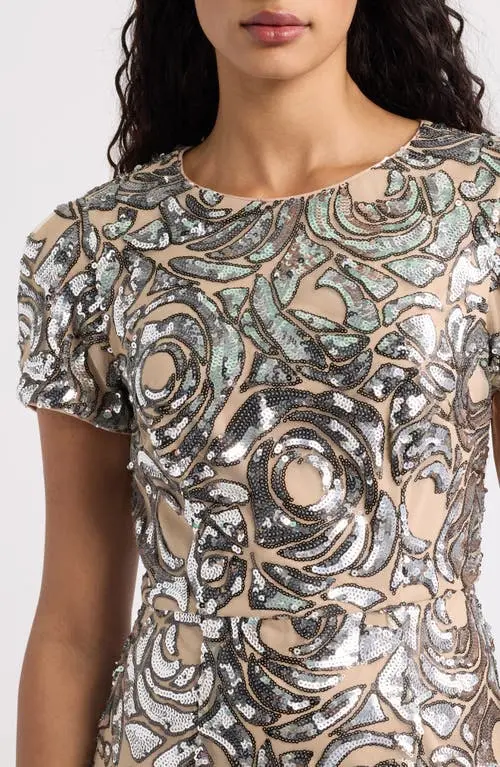 Sam Edelman Rose Sequin Gown