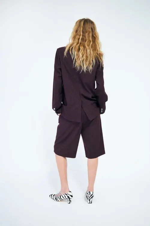 CRAS Diana Pinstripe Longline Blazer