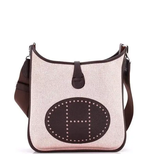 Hermès Evelyne Bag Gen Iii Toile And Leather Pm