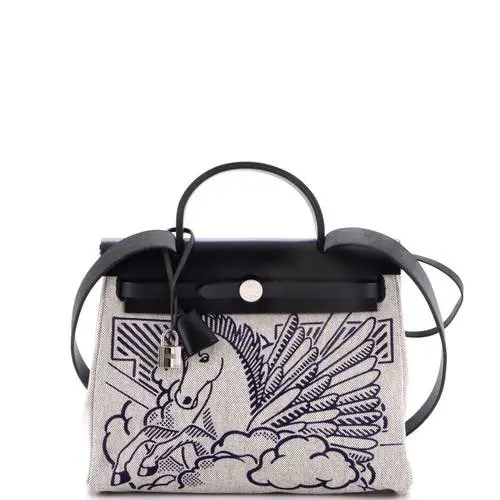 Hermès Herbag Zip Pegase Pop Toile And Leather 31