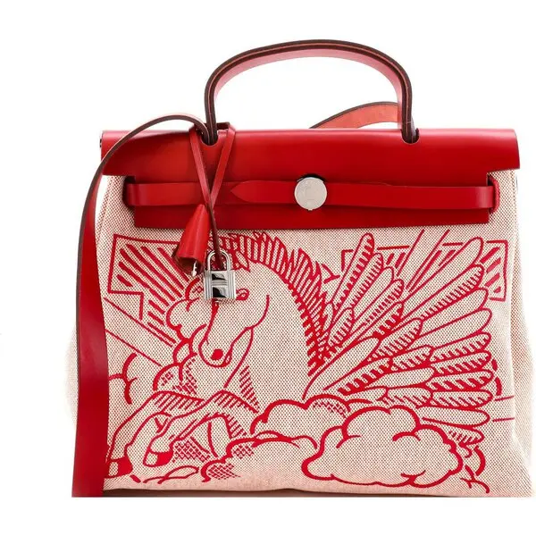 Hermès Herbag Zip Pegase Pop Toile And Leather 31