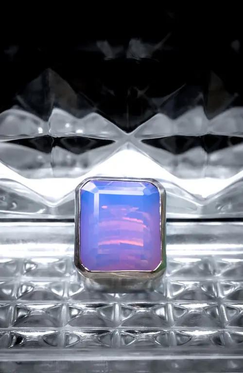 VESPER OBSCURA Square Goliath Ring - Periwinkle