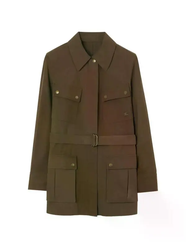 Burberry Gabardine Safari Jacket - Brown