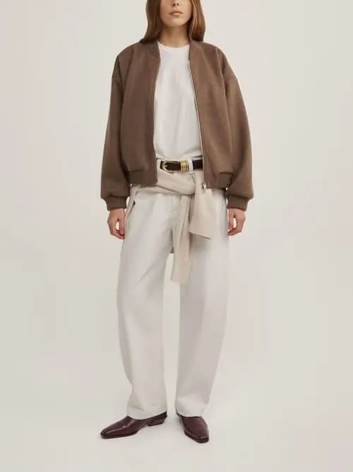 Witchery Felted Zip Bomber Jacket