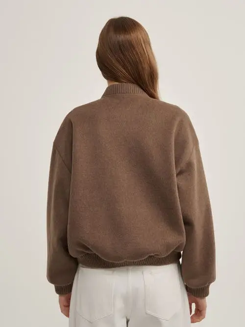 Witchery Felted Zip Bomber Jacket