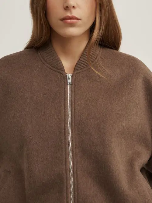 Witchery Felted Zip Bomber Jacket