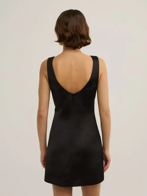Witchery Scoop Neck Satin Mini Dress