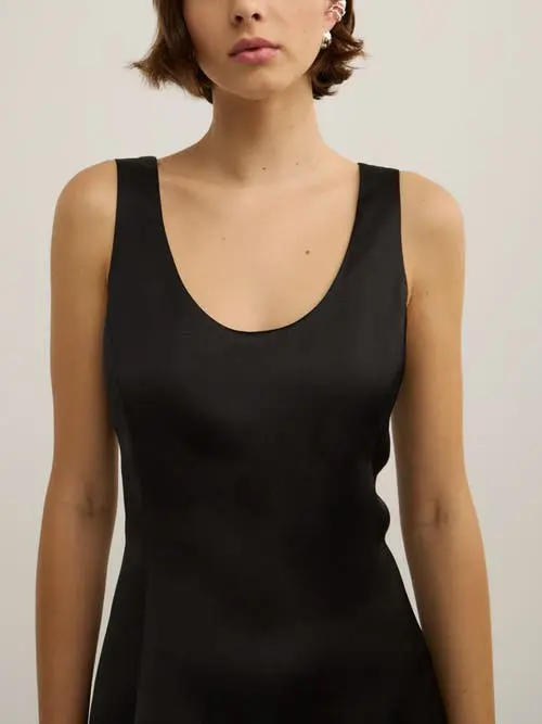 Witchery Scoop Neck Satin Mini Dress
