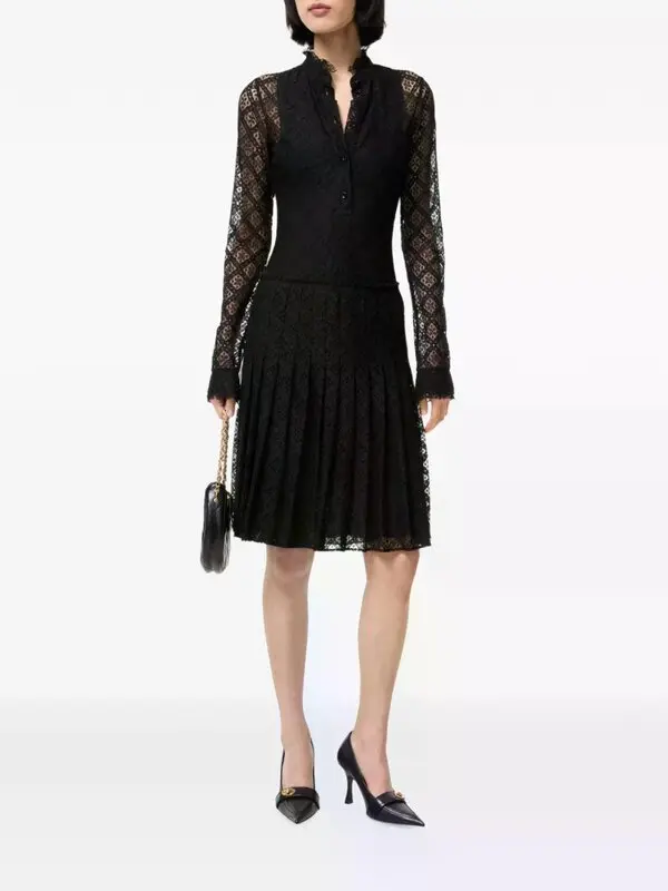 Burberry Check Lace Dress - Black