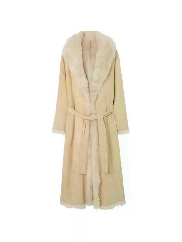 Burberry Shearling Lemsford Coat - Neutrals