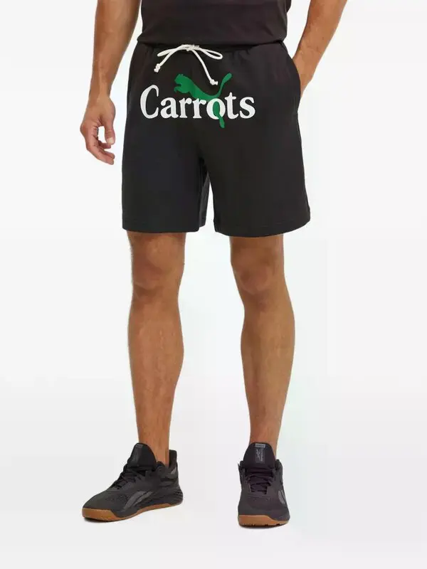 PUMA X Carrots Logo-print Track Shorts - Black