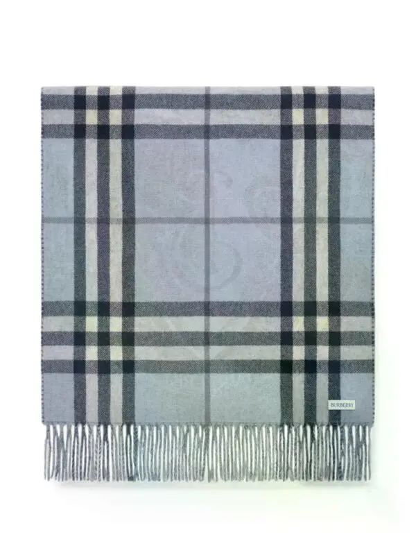 Burberry Reversible Etched Knight Cashmere Scarf