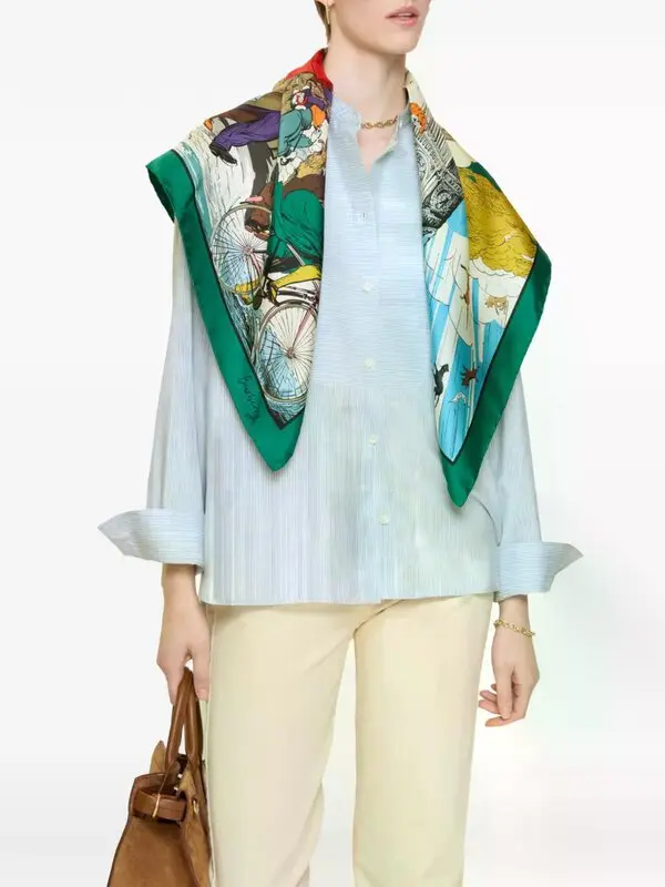 Burberry Raining Cats And Dogs​ Silk Scarf
