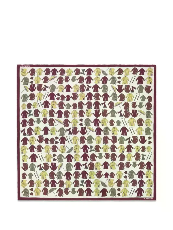 Burberry Trench Coat Silk Scarf