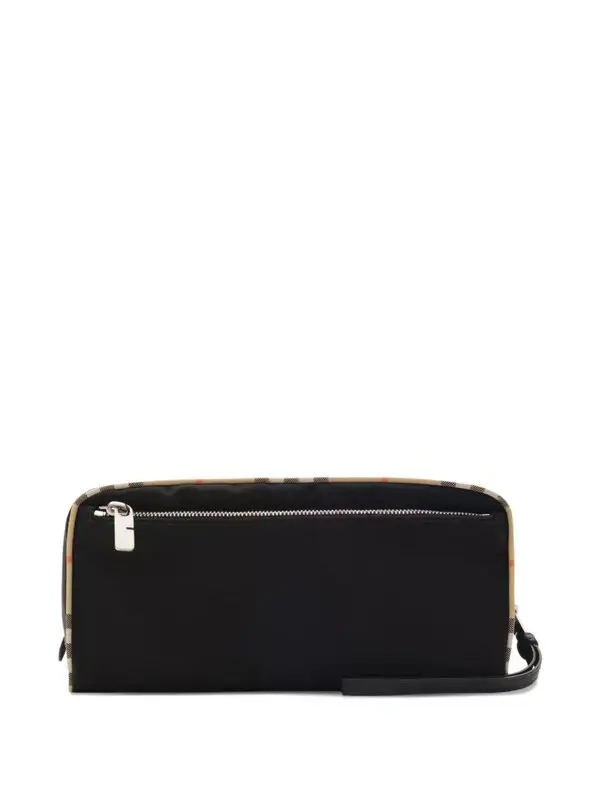 Burberry Large Check Trim Travel Pouch