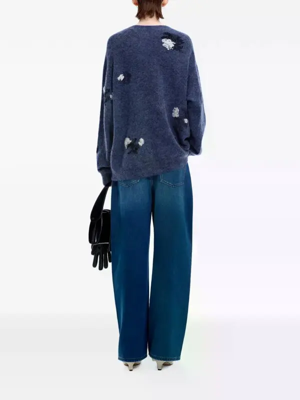 JNBY Floral-jacquard Oversized Sweater