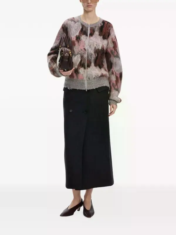 JNBY Floral-print Distressed Cardigan