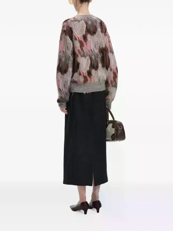 JNBY Floral-print Distressed Cardigan