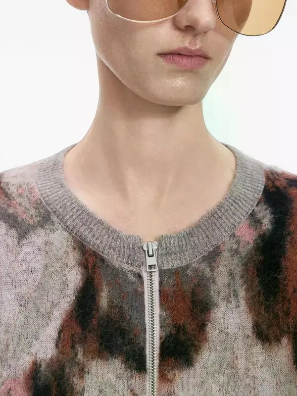 JNBY Floral-print Distressed Cardigan