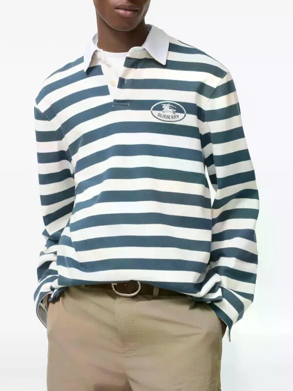 Burberry Knight Stamp Cotton Rugby Shirt