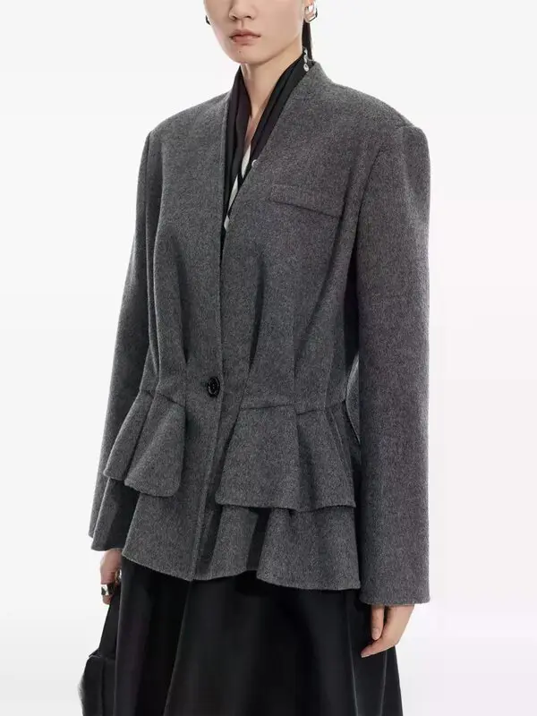 JNBY Tiered-peplum Wool Blazer