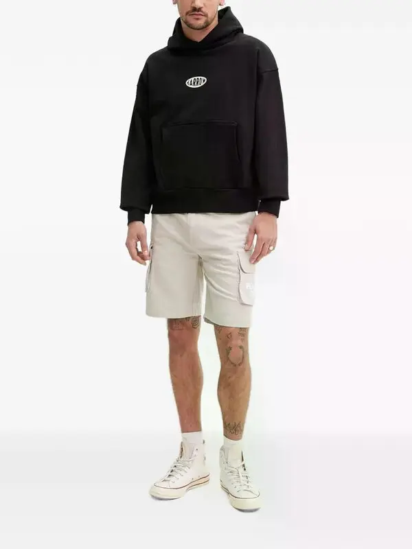 KARL KANI Logo-detail Cargo Shorts - Neutrals