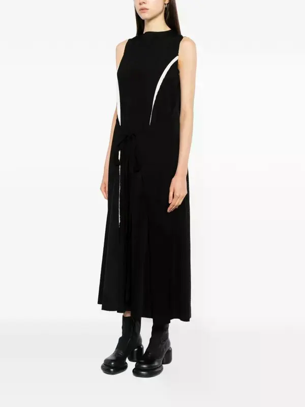 A TENTATIVE ATELIER Kimono Gathered Dart Dress - Black
