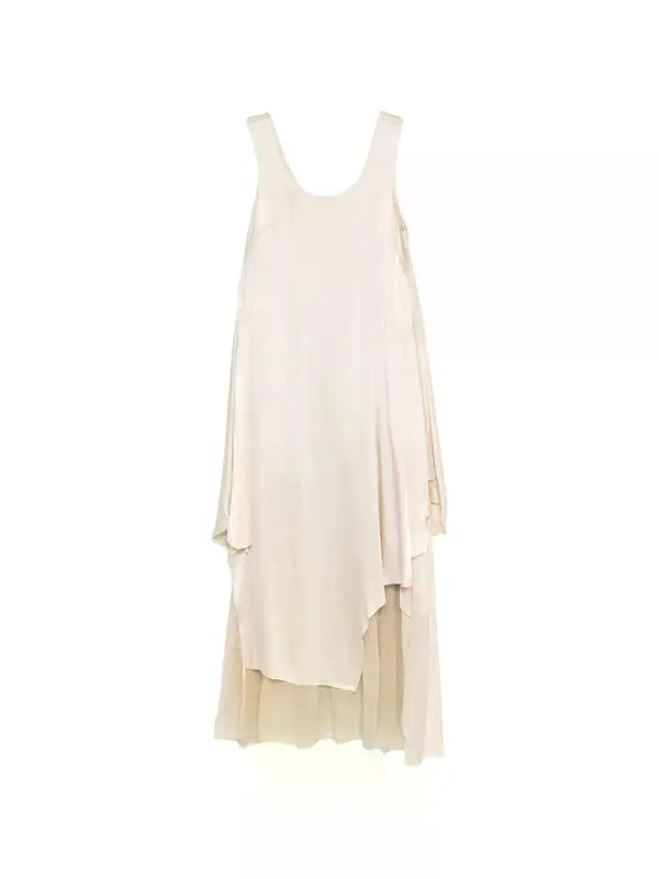 A TENTATIVE ATELIER Layered Knots-stitch Dress - Neutrals