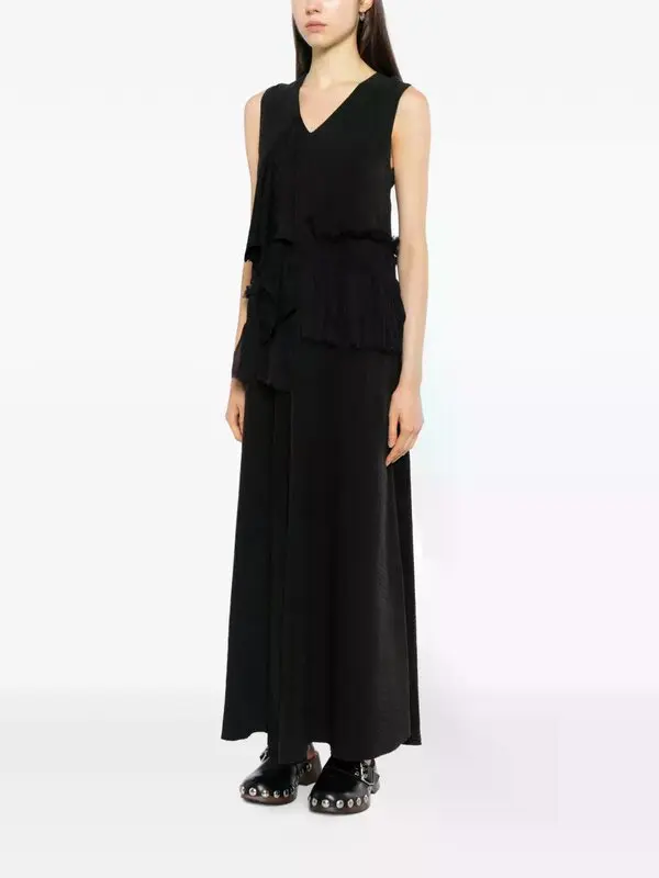 A TENTATIVE ATELIER Asymmetric Hand-smocking Drapy Dress