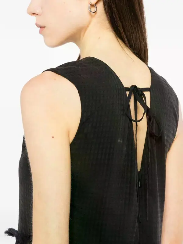 A TENTATIVE ATELIER Asymmetric Hand-smocking Drapy Dress
