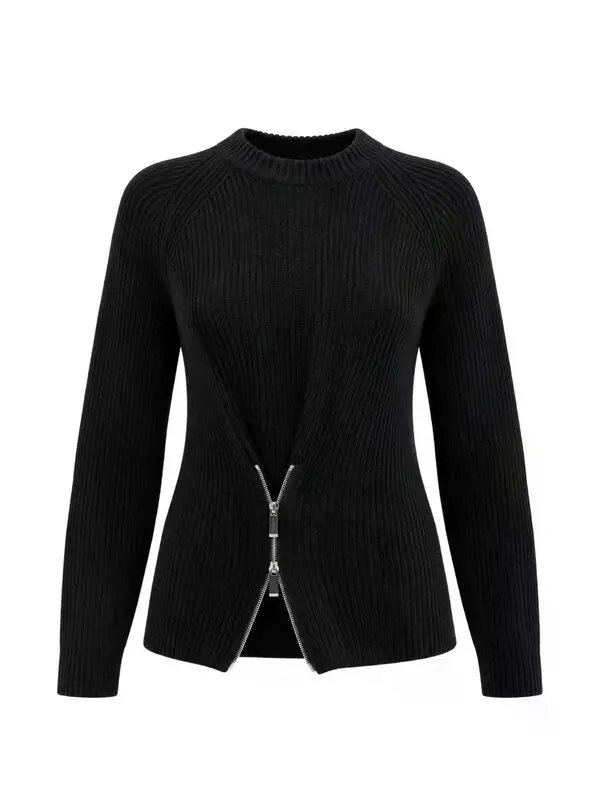 Barbara Bui Ribbed-knit Zip-detail Sweater