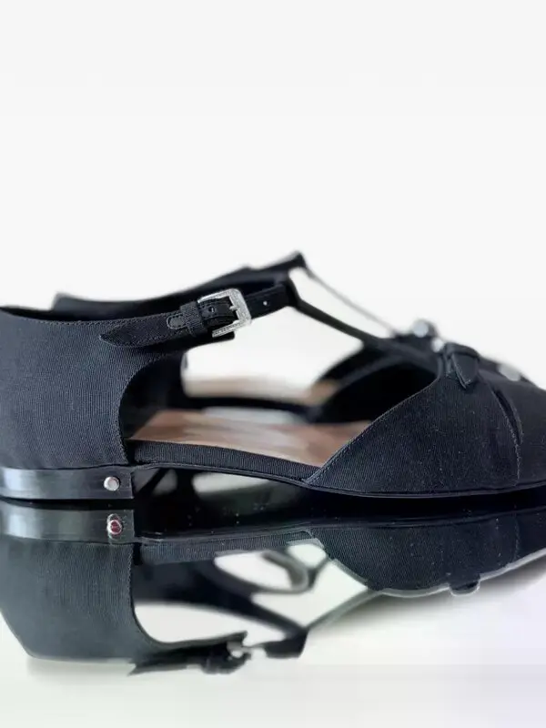 Laurence Dacade Jenna Strass-embellished Grosgrain Sandals