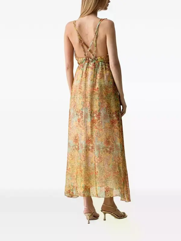 VICOLO Floral-pattern Maxi Dress