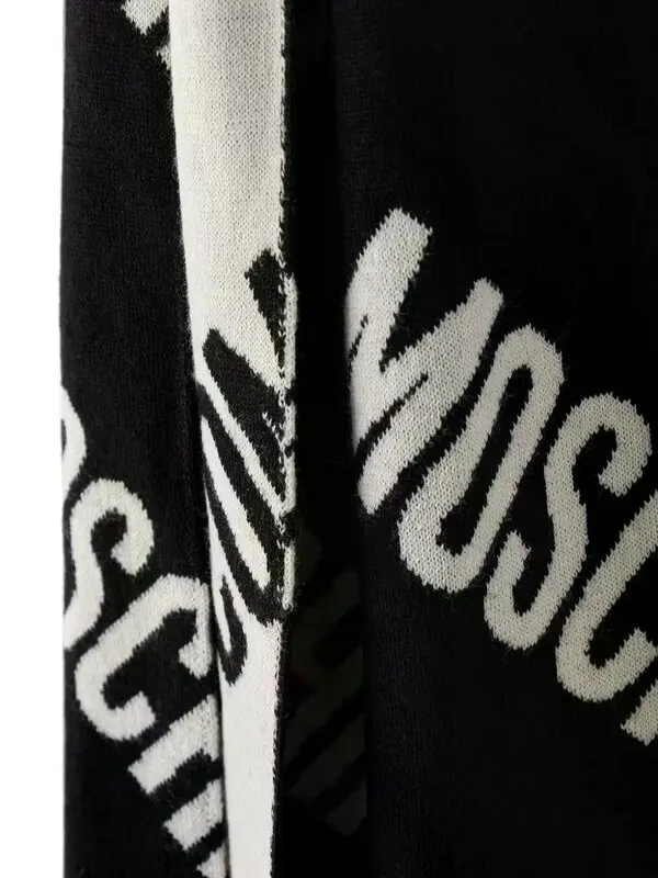 Moschino Logo-intarsia Wool Scarf