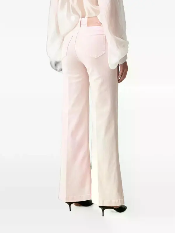 VICOLO Button-detail Wide-leg Jeans