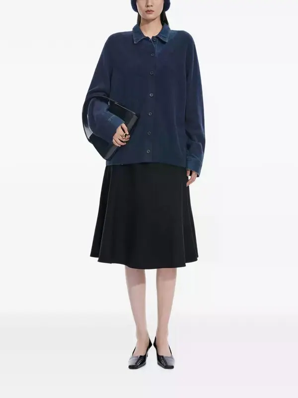 JNBY Denim-patchwork Cardigan