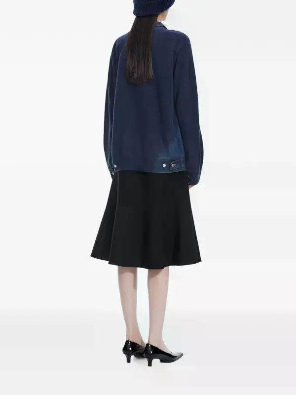 JNBY Denim-patchwork Cardigan